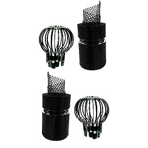 Gutter Guard Mesh Rolls With Drain Spout Balloons - Fits Most Gutters 5" to 6" & Downspouts - Stops Blockage Leaves, Debris (2)