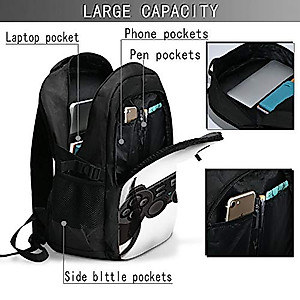 Swono Game Controller Backpack with Usb Port School Work Backpack for Women Men