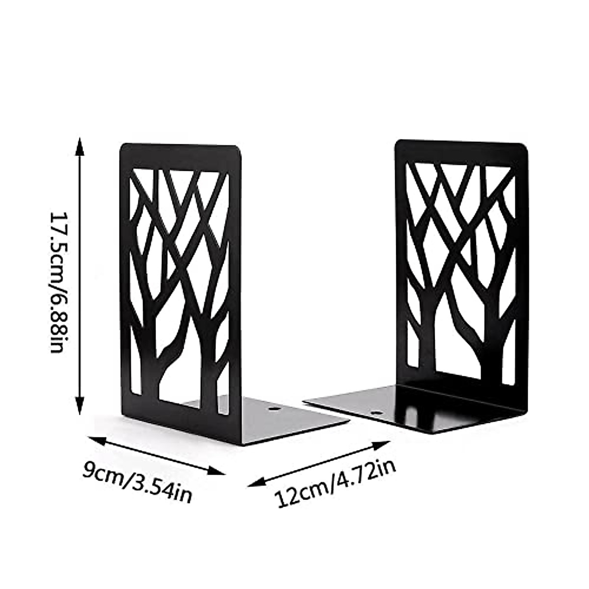 2pcs Metal Bookend Bracket Universal Hollow Forest Animal Shaped Book Office Shelf Book Support Stop Holder Stand Book
