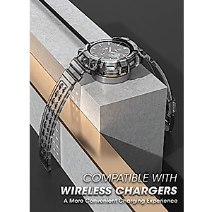 SUPCASE [Unicorn Beetle Pro] Series Case for Galaxy Watch 4 Classic [46mm] 2021 Release, Rugged Protective Case with Strap Bands (FrostBlack)
