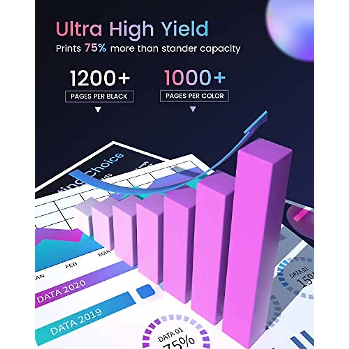 910XL Ink Cartridges Replacement for HP 910 XL Ink Compatible with OfficeJet Pro 8020 8025 8028 8035 8015 Printer (1 Black,1 Cyan,1 Magenta,1 Yellow) 4 Combo Pack