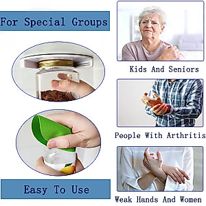 GOHRAI - Under Cabinet Jar Opener & Bottle Opener with 2Pcs Jar Opener Gripper Pad- Opens Any Size Jar -Jar Opener For Weak Hands & Seniors with Arthritis