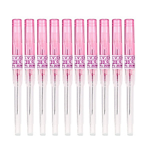 Piercing Needles,50PCS 20G IV Catheter Needles 20 Gauge Disposable Stainless Steel Hollow Body Piercing Needles for Ear Nose Belly Navel Nipple Piercing(20G)