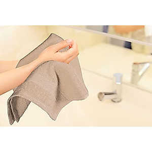 BELIZZI HOME Ultra Soft 6-Piece Hand Towel Set 16x28-100% Ringspun Cotton - Durable & Highly Absorbent Hand Towels - Ideal for use in Bathroom, Kitchen, Gym, Spa & General Cleaning - Tan