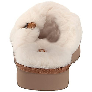 Koolaburra by UGG Women's Fuzz It Sandal, Natural, Size 11