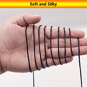 2 mm 330 Feet Satin Nylon Cord String for Jewelry Making Bracelet Necklaces Beading Thread Rattail Macrame Kumihimo Chinese Knot Craft