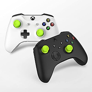 TOMSIN Replacement Joysticks for Xbox One Series X/S Controller,4PCS True Rubberized Thumbsticks Repair Kit for Xbox One Wireless Controller(Green)