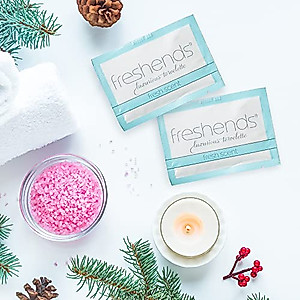 Freshends Luxurious Towelette Bundle — Makeup Remover, Hotel Bathroom Amenities, Air BNB Needs, Individually Packed Guest Bathroom Essentials for Clubs, Restaurants, Bars, Weddings 100 Bulk Pack, Blue