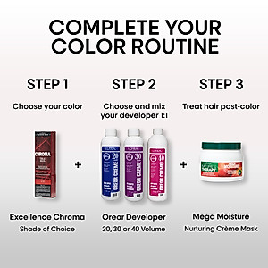 L'Oréal Technique Chroma True Reds Permanent Hair Color | Red Hair Dye | Long-Lasting Hair Color | For Light, Dark, and Gray Hair | Sangria