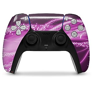 WraptorSkinz Skin Wrap compatible with Sony PS5 DualSense Controller Mystic Vortex Hot Pink (CONTROLLER NOT INCLUDED)