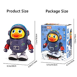 GFORI Baby Duck Toy Musical Interactive Duck Toy with Lights and Sounds, Space Elements Designed, Cute Dancing Space Duck Toy Playset, for Toddlers and Gift for Kids