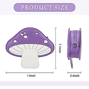 LUI SUI Women Unique Cute Mushroom Shaped Crossbody Purse Bags Small Shoulder Bags for Teen Girls