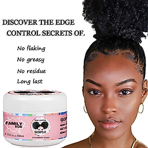 Goiple 8.25 OZ Edge Control Wax for Women, Non-greasy Edge Smoother, Hair Gel for All Hair Types, No Flaking, Extra Strong Hold Water-based Edge Stay Gel