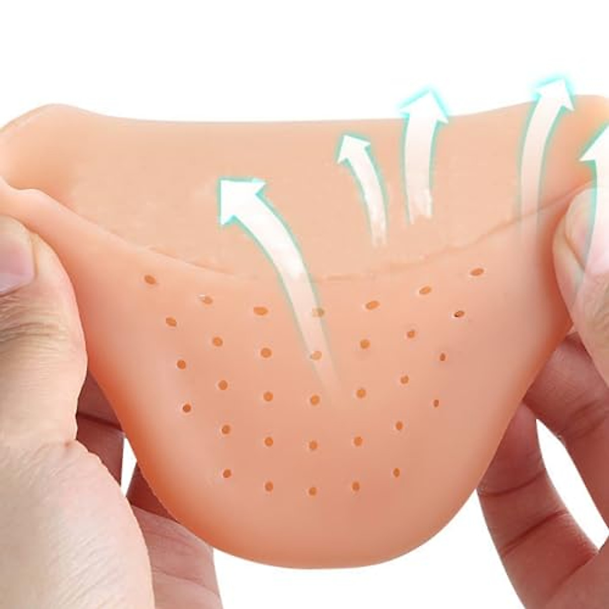 Dorytop Silicone Toe Protectors Ballet Dance Toe Pads Gel Toe Covers Ballet Pointe Shoes Soft Silicone Gel Ballet Dance with Breathable Hole(1Pair)