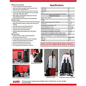Solo 416-Li Battery-Powered Backpack Sprayer