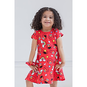 Sesame Street Elmo Infant Baby Girls Dress and Scrunchie Red 18 Months