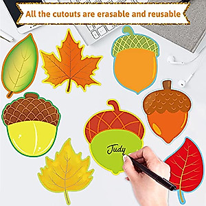 Fall Leaves Cutouts Acorns Cut-Out Autumn Classroom Decoration 40 Pcs