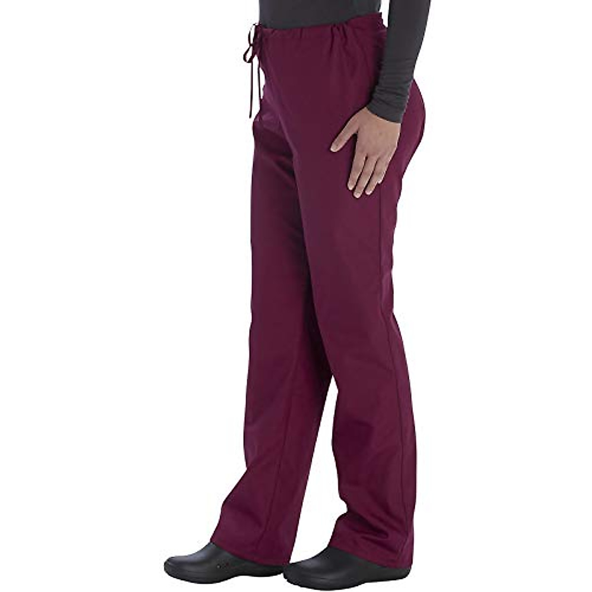 Vital Threads Men and Women Scrubs Set V-Neck Top & Drawstring Pant, VT526C, XL, Wine