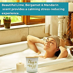 Hug in a Jar Soy Candle for Loved Ones. Uplifting Thoughtful Healing Gift for Best Friends.Ideal Valentine's Day Gift. Birthday Gift for Mom, Dad, Sister, Grandma (Lime, Bergamot & Mandarin)