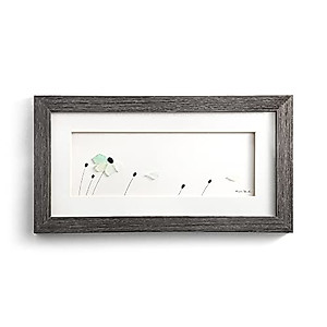 DEMDACO Sharon Nowlan Floral Petals In the Wind 15 x 8 Wood and Glass Wall Art Sign