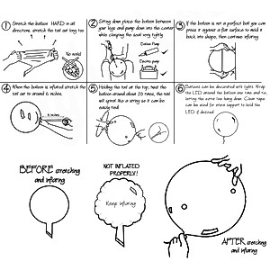 lightsfever Clear Balloons, Bobo Balloons, Transparent Balloons, Wedding bubble balloons, Wedding Party Decorations, Birthday decorations, bachelorette party balloons, for helium or air (20 pack)