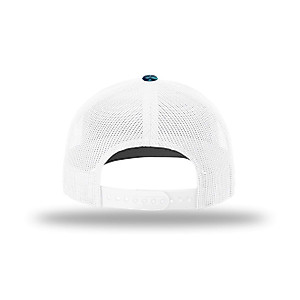 Running Partner Richardson 112 112P Trucker Mesh Snapback Hat Curved Bill with NoSweat Hat Liner (Adjustable Snapback Kryptek Camo Colorway, Pontus/White)