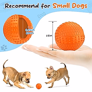 TROUSKAIG Indestructible Squeaky Dog Balls Puppy Toys, Squeaky Dog Toys Puppy Chew Toys for Teething, Interactive Dog Toys for Small Dogs, Puppy Teething Toys for Relax,Dog Toys Chew Toys for Puppies