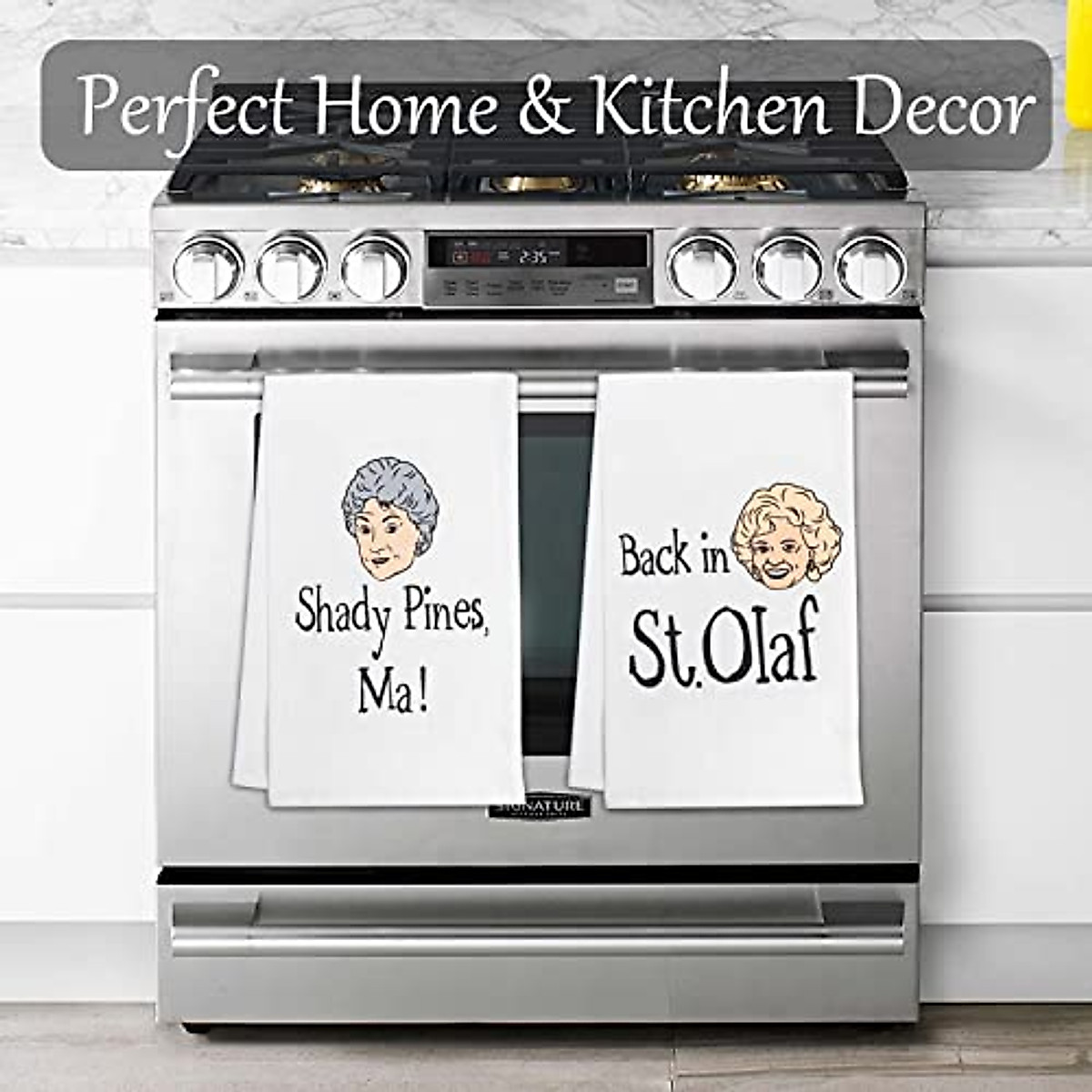 DDDDXO Golden Girls Kitchen Towels, Golden Girls TV Merchandise, Golden Girls Gifts for Girls, Golden Fans Housewarming Gift, Decorative Dish Towels Set of 4