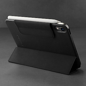TORRO Smart Folio Compatible with iPad Mini 7/6 - Leather iPad Mini 7th / 6th Generation (2024/2021) Smart Case Magnetic Cover with Auto Wake/Sleep and Stand Function (Black)