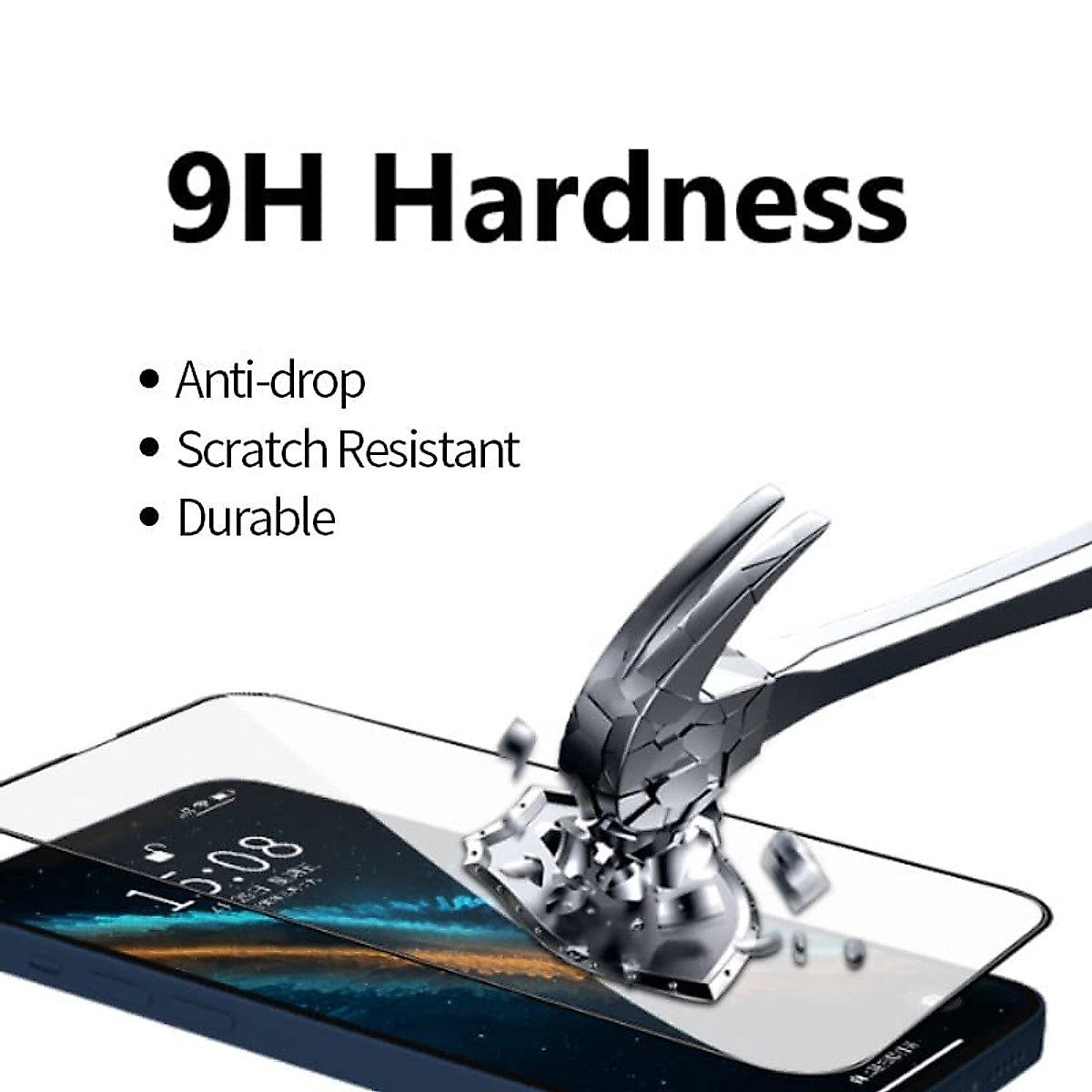 [4+2] (4 Edge Glue Tempered glass (Not full glue) + 2 Lens protector) for Oneplus 11 5G 2023 TUFF STONE Easy to Install Double Tempered glass screen protector Scratch Resistant Full Coverage adhesive