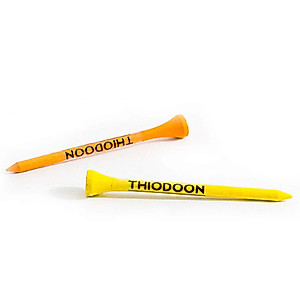 THIODOON Golf tees 3 1/4 inch Less Friction Wood Tees Training for Golfer Professional Natural Wood Golf tees Bulk 100 Count Golfing Tees