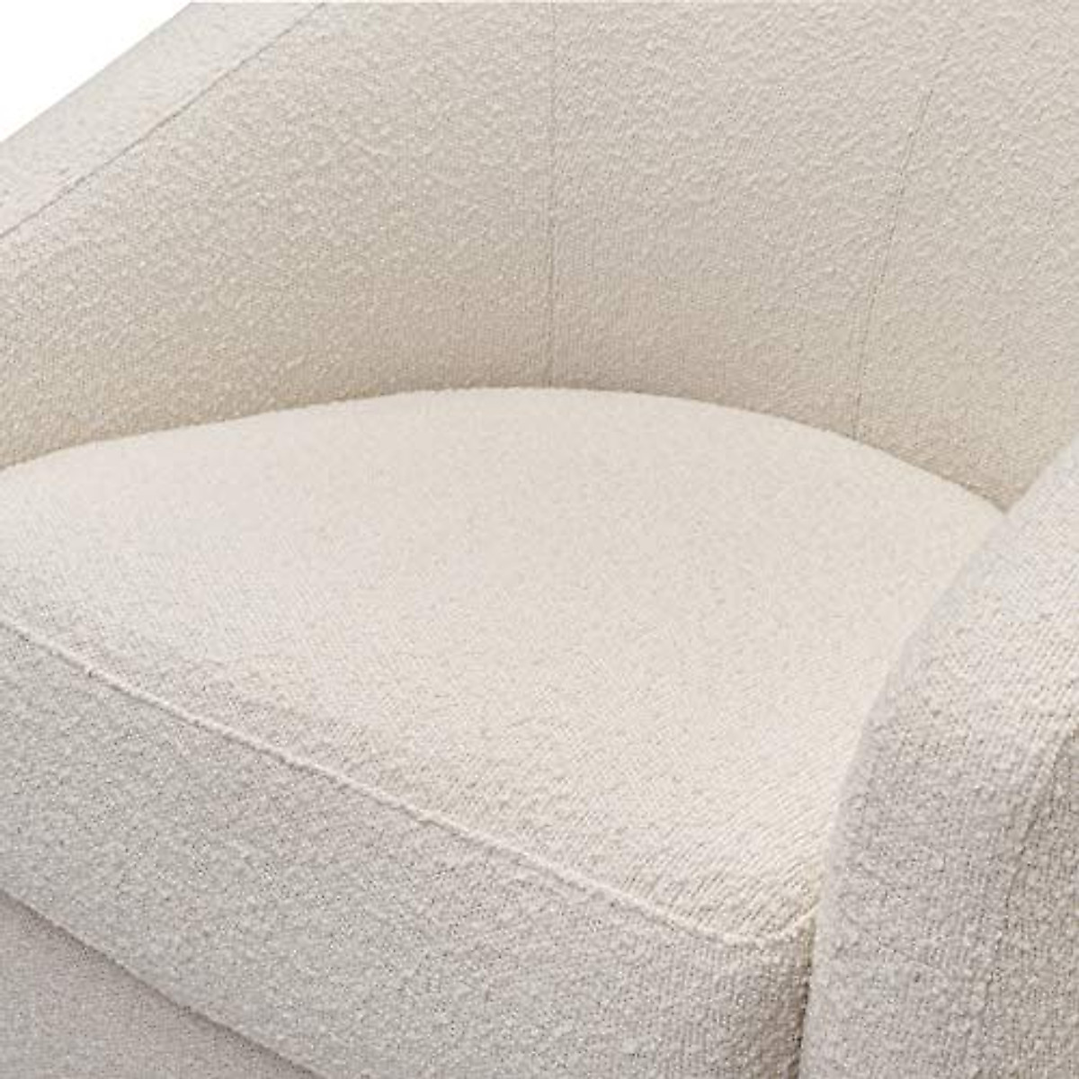 Babyletto Madison Swivel Glider in Polyester Ivory Boucle, Greenguard Gold and CertiPUR-US Certified