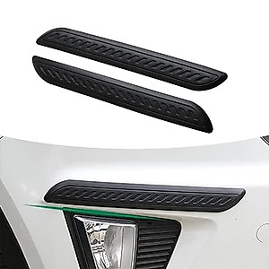 gunhunt 2 PCS Car Bumper Anti-Collision Strip, 15.7" x 2" PVC Wear-Resistant Anti-Scratch Protective Devices, Front and Rear Corner Bumper Body Decoration, Universal for Most Cars Accessories (Black)