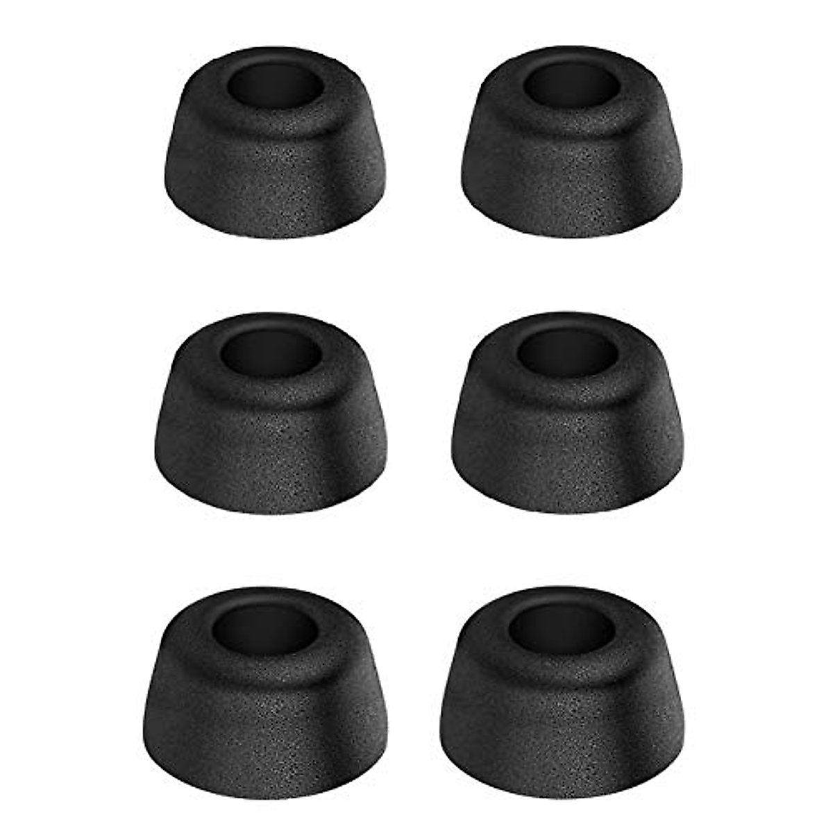 JNSA Memory Foam Ear Tips Compatible with Galaxy Buds/Gear IconX, Comfortable & Noise Blocking Replacement Earbud Memory Foam Tips for Truly Wireless Earphone, S/M/L 3 Size 3 Pairs [Black]