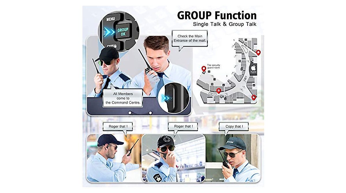 SAMCOM FPCN30A Two Way Radios Long Range 5W Walkie Talkies for Adults