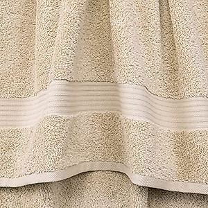 Cotton Paradise Bath Towels, 100% Turkish Cotton 27x54 inch 4 Piece Bath Towel Sets for Bathroom, Soft Absorbent Towels Clearance Bathroom Set, Sand Taupe Bath Towels