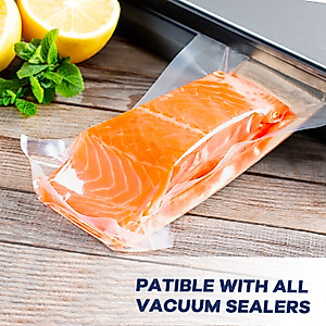 Deefre Vacuum Sealer Bags 2 Rolls 8"x50' & 11"x50' Commercial Grade Food Saver Bags for Seal a Meal, BPA Free, Heavy Duty, Great for vac Storage, Meal Prep or Sous Vide