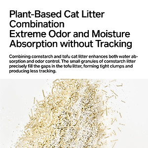 pidan Cornstarch Cat Litter with Tofu Litter,Clumping,No Dust,Natural Litter Ultra Absorbent and Fast Drying,Non-Stick 5.3lb/Bag (1 Bag)