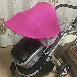 Universal Baby Stroller Sun Shade Sun Protection Shield for Infant Car Seats Pram Buggy Pushchair Sun Rain Shade Cover Parasol Toddler Stroller Sunshade Awning Anti-UV Umbrella Canopy