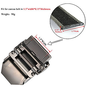 Ayliss Men Military Thicken Canvas Web Belt,Separate Interchangable Metal Buckle (Solid Pattern Buckle)