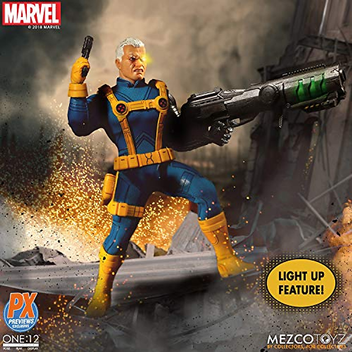Mezco One: 12 Collective: Marvel Cable (X-Men Version) Action Figure, Multicolor