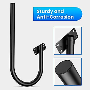 Under Eave Satellite Mount - ULNA 1-1/4 Roof Antenna Mast Mount Bracket for Outdoor TV Antennas UHF/VHF/FM, Non Penetration, Access Point, WiFi Bridge CPE, Weather Station