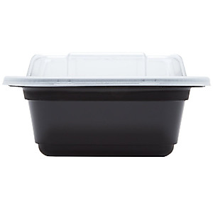 Pactiv NC838B VERSAtainers, Black/Clear, 24oz, 5 x 7 1/4 x 2 (Case of 150)