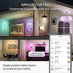 Sengled Smart Light Bulbs, LED Candelabra Bulbs E12 Base, Smart Bulbs That Work with Alexa Google, Dimmable, 5W (40W Equivalent) 450LM, No Hub Required, Only 2.4GHz WiFi Support, 2 Pack