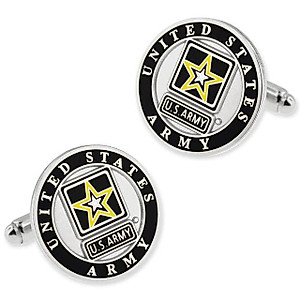 PinMart's Officially Licensed U.S. Army Cufflinks - Silver