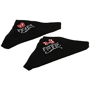 PICNIC TIME Disney Picnic 2, Wicker Picnic Basket - Picnic Set, Mickey & Minnie - Black