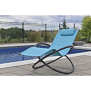 Vivere ORBL1-TT Orbital Lounger Outdoor Rocking Chair, True Turquoise