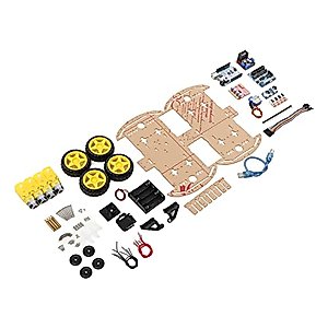 DAUERHAFT Robot Car Chassis, Simple Structure Sturdy Convenient Operation Professional Smart Robot Car Chassis Kit for Replacement