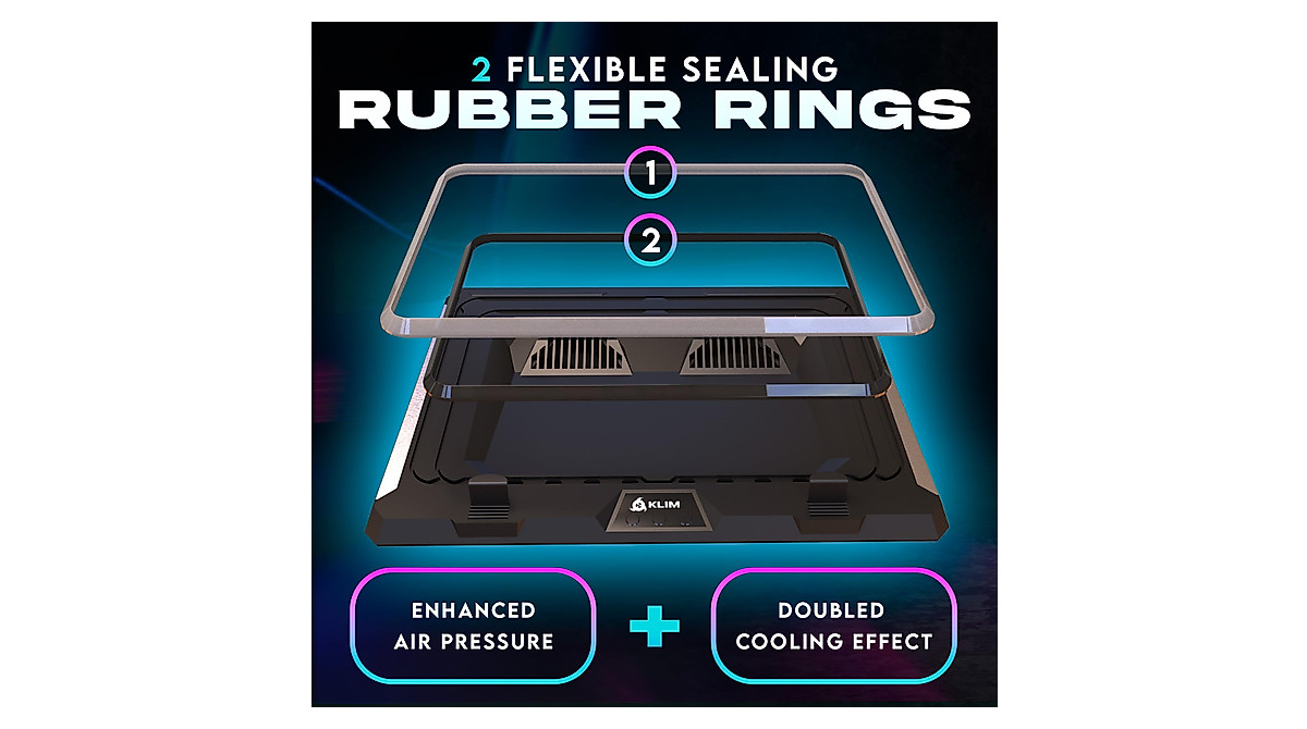 KLIM Mistral Laptop Cooler 2024 - Powerful Turbo Fans & RGB Light