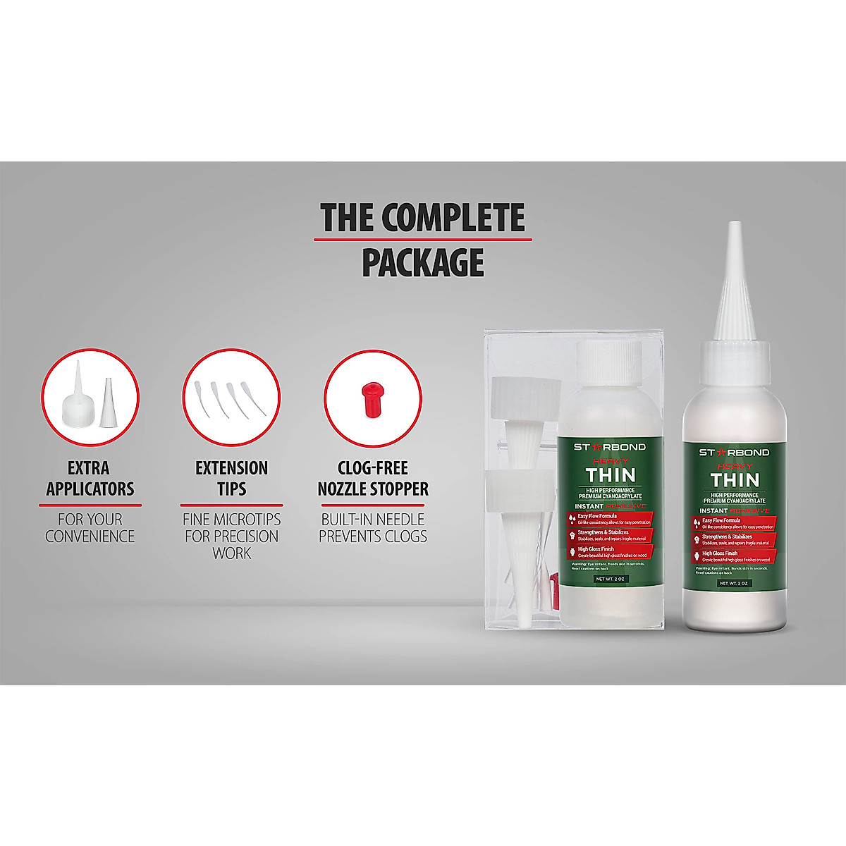 Premium Grade Cyanoacrylate (CA) Super Glue by STARBOND - 2 OZ "PRO Pack" (56-gram) - "CA Finish" Heavy Thin 40 CPS Viscosity Adhesive for Woodturning, CA Finish, Woodworking, Hobby Models, Inlay